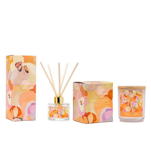 ARTIST SERIES CANDLE + DIFFUSER SET | SWEET PEACH + LYCHEE | FRANKIE GUSTI